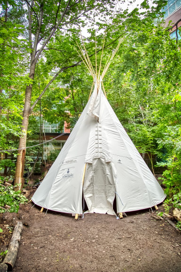 Indigenizing spaces on campus: First Nations House Tipi Raising - UofT ...